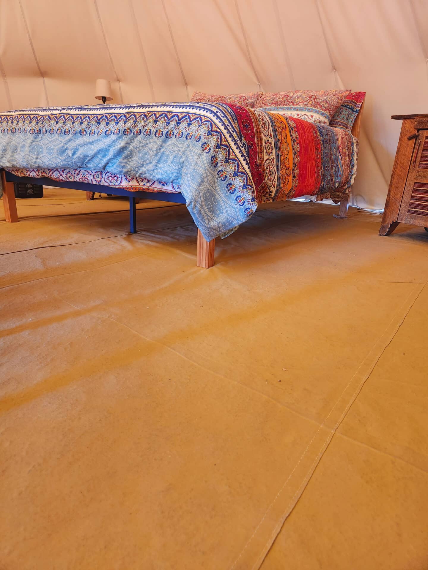 Floor Cover for 28' Tipi (13oz Flame Resistant Khaki Canvas) - Secret Creek